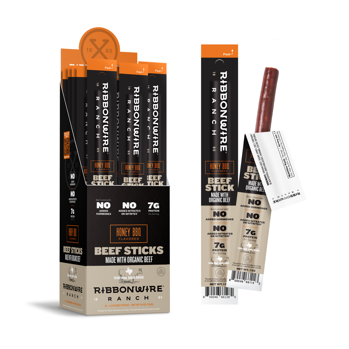 Honey BBQ Organic Beef Sticks – Ribbonwire Ranch